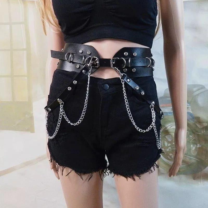 (ZASKIA) Bodybelts harness Choker harajuku Korean Cosplay Anime - Shop ...