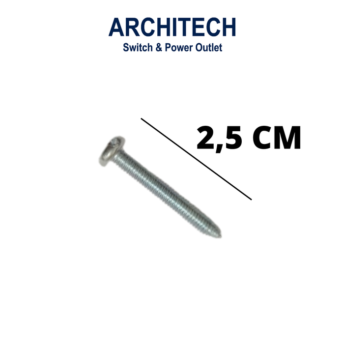Jual Baut mur besi putih 2.5 cm / sklup / skrup / baud / mur 2.5 cm ...