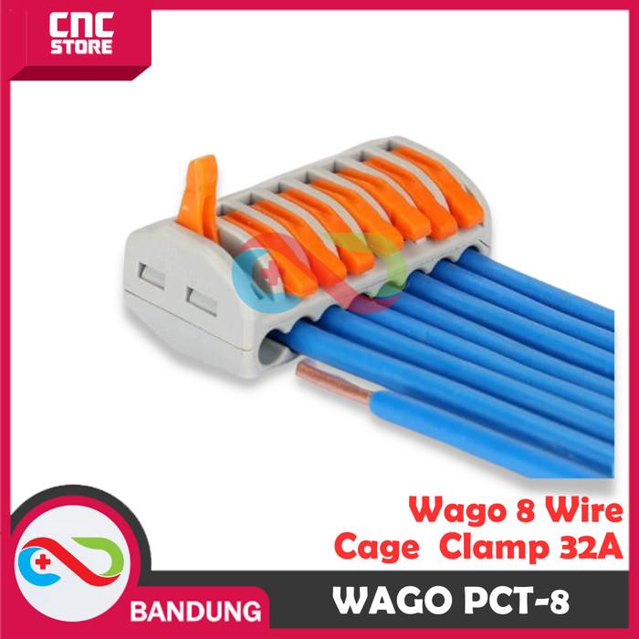 WAGO 8 WIRE PARALEL TERMINAL BLOCK LEVER CAGE CLAMP PCT-8 - Shop ...