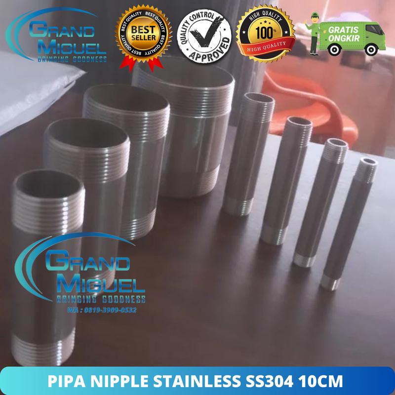 Pipa Nepel / Pipa Nipple SS304 10cm 1/4" sd 3" (Inch) - Shop | Tokopedia