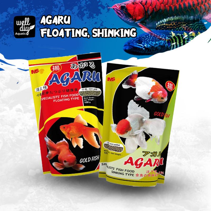 Agaru Floating Sinking Makanan Pakan Pelet Ikan Hias koki - 100gr ...