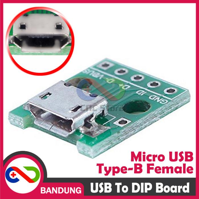 [CNC] USB MICRO TYPE B FEMALE TO DIP ADAPTER CONVERTER 2.54M - Shop | Tokopedia
