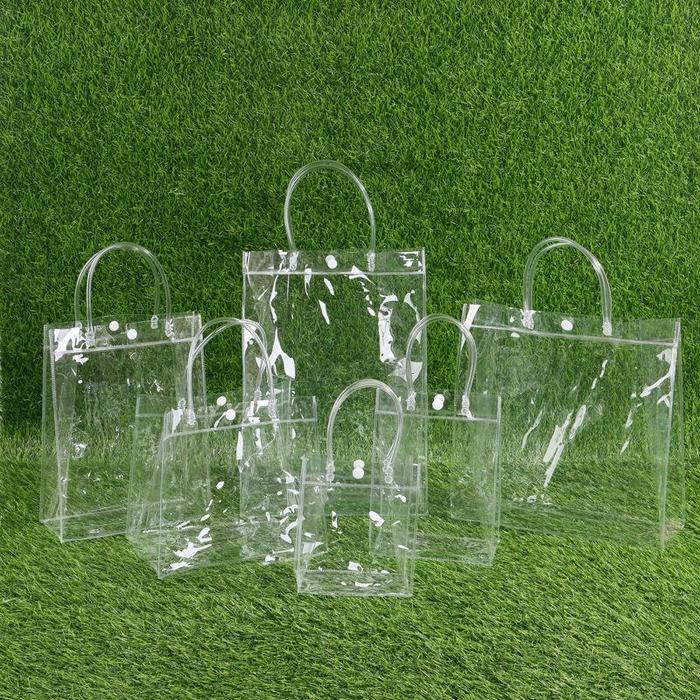Jual TAS PVC TRANSPARAN TAS TENTENG TOTE BAG BENING HAMPERS GODDIE BAG ...