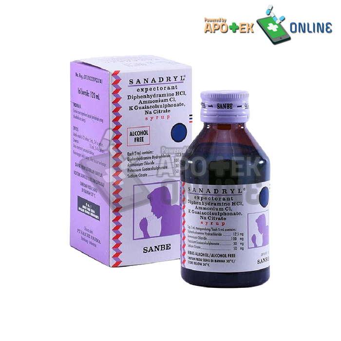 Jual SANADRYL EXPECTORAN SYRUP 120ML - exp 60 - Kota Surabaya - Apotek ...