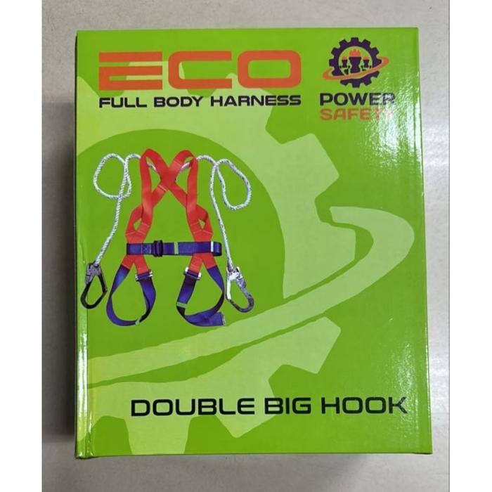 Jual ECO Full Body Harness Safety Double Big Hook Harnes Pengaman ...