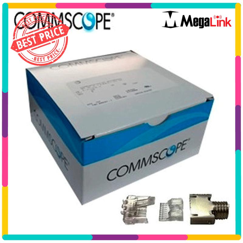 Konektor/Connector Rj45 AMP Commscope Cat6 - ORIGINAL - ISI 100pcs ...