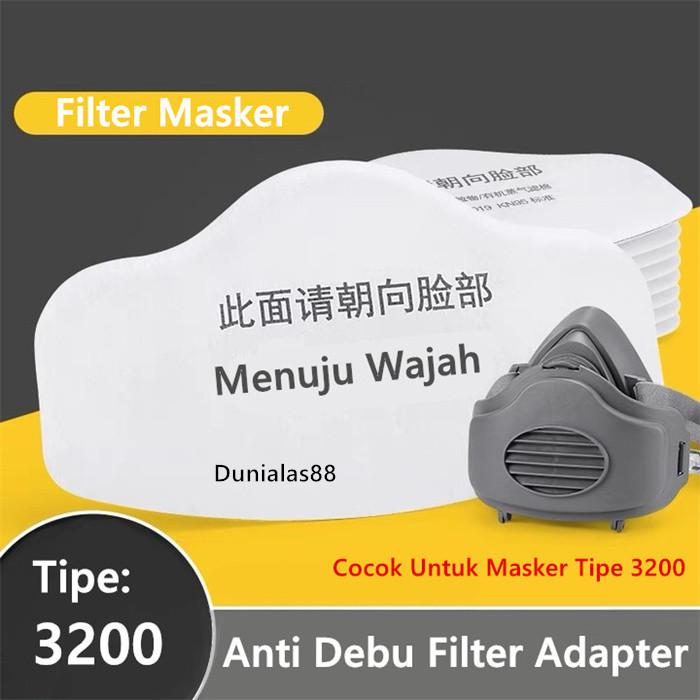 Filter Masker Respirator Gas Anti Polusi Anti Debu Filter Adapter ...