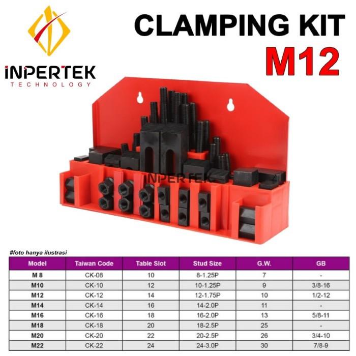 Jual CK Clamp Set M12 Clamping Kit Clamping Set Penjepit Klem Meja Mil ...