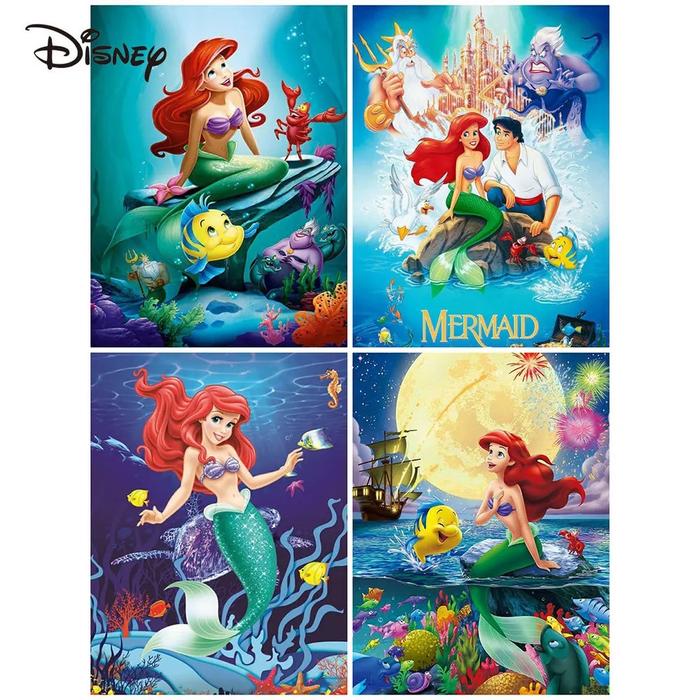 Jual Disney Diy Menggambar dengan Angka Potret Putri Duyung Set Lukisan ...