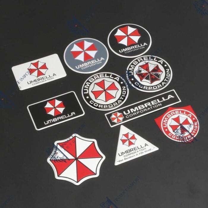 Jual Emblem Sticker Resident Evil Umbrella Stiker Alumunium Plat ...