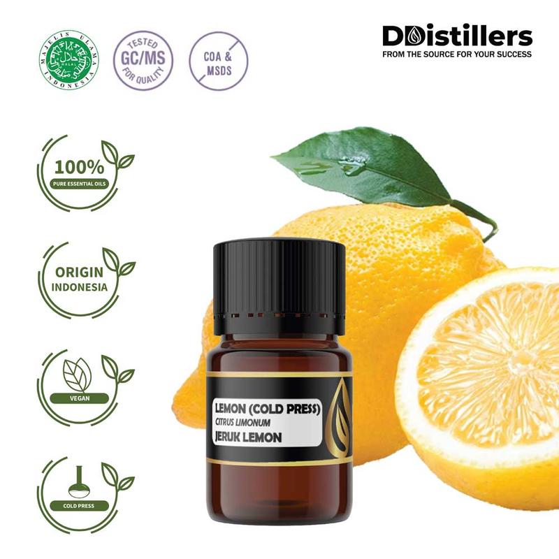 Lemon (Cold Pressed) / Jeruk Lemon Essential Oil Pure 100%, 2-10ML ...