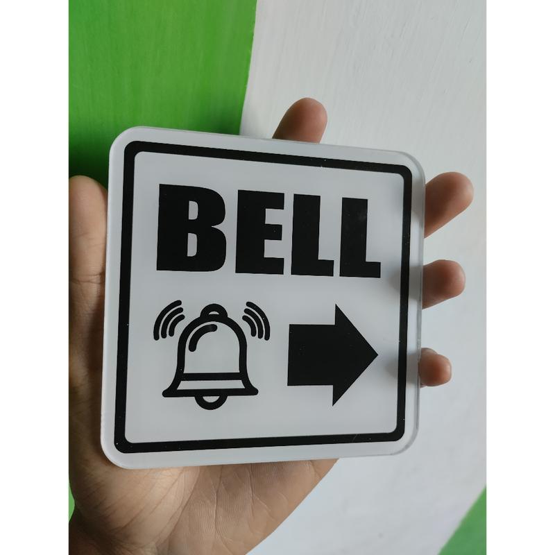 Papan Acrylic Tulisan Bell Papan Akrilik Bel Tanda Bell Bel Rumah ...