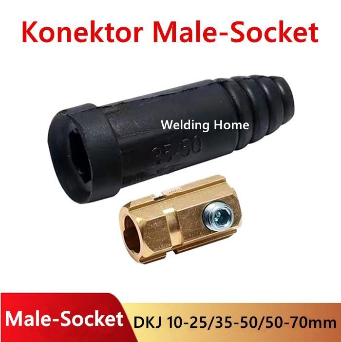 Jual Konektor Kabel Las Male Socket DKJ 10-25 35-50 50-70 Connector ...