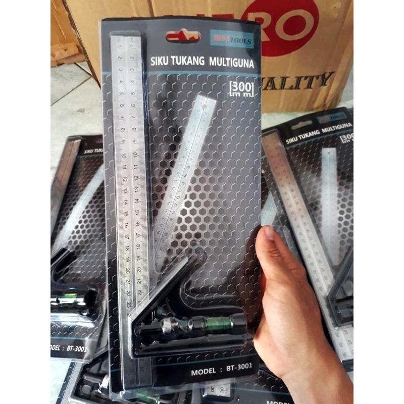 siku waterpass / penggaris siku tukang / mistar kombinasi / siku - Shop ...