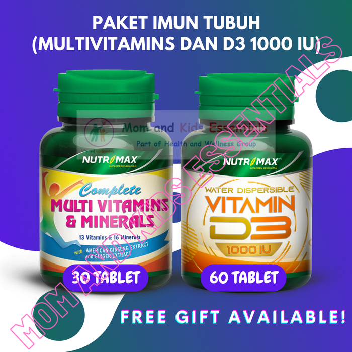 Jual NUTRIMAX COMPLETE MULTIVITAMINS MINERALS 30 TABLET D3 1000 IU 60 ...