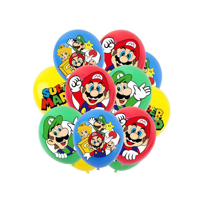 Jual BALON LATEX 12 INCHI DEKORASI PESTA ULANG TAHUN BIRTHDAY MARIO ...