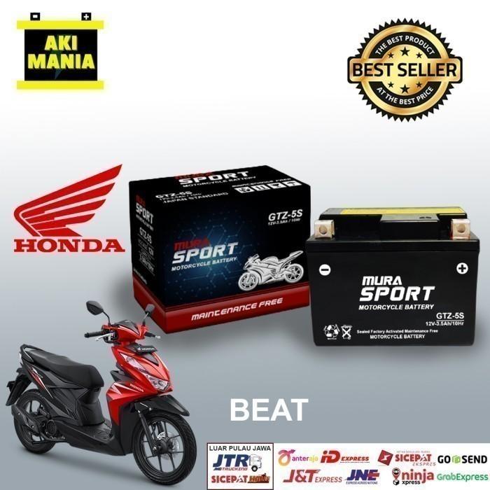 Aki motor murah honda beat series accu GTZ5S aki murasport berkualitas ...