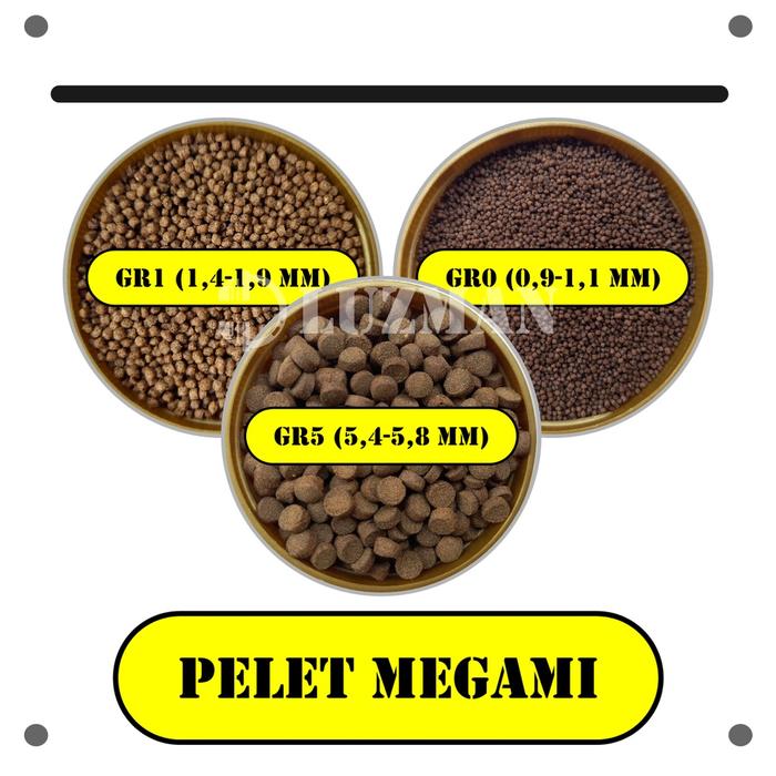 Jual Pelet MEGAMI GR 0 GR 1 GR 5 GR0 GR1 GR5 - 1Kg Pakan Pelet Ikan ...