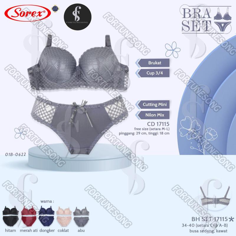 Sorex-Bra/BH Set Sorex Brukat dengan Kawat, Cup A-B/Bra Set Seserahan ...