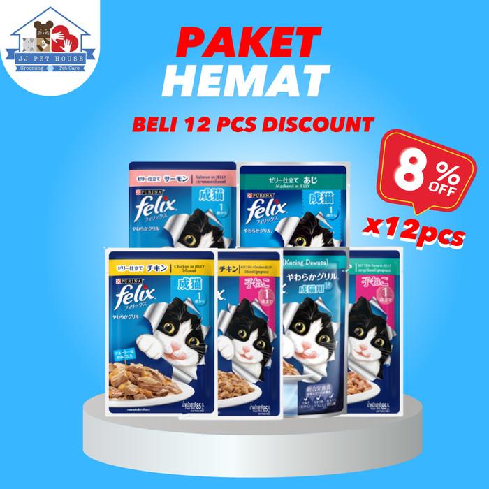 FELIX CAT POUCH 85 GR MAKANAN KUCING PAKET HEMAT - Shop | Tokopedia