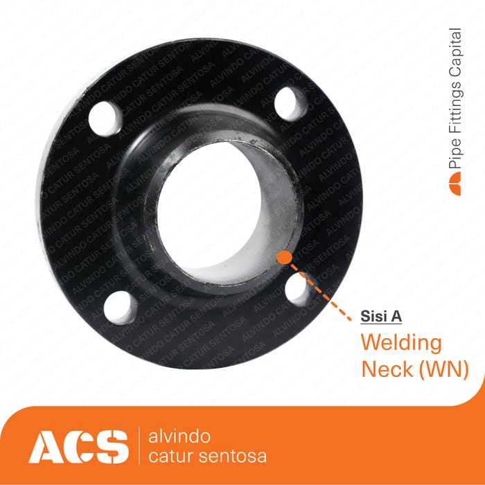 Jual WELDING NECK / WN FLANGE 1/2 inch CS A105N RF 600# SCH 80/XS MFF ...