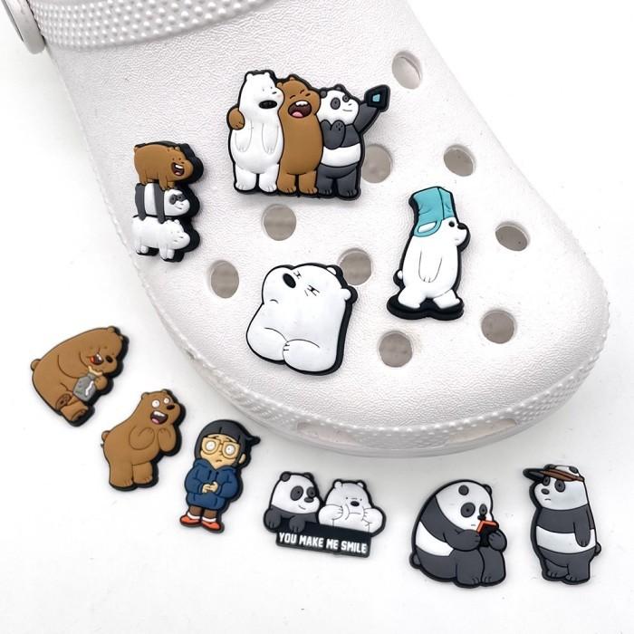 Jual LADALA Pin Sandal Crocs Jibbitz Beruang Panda Lucu Bear Sendal ...