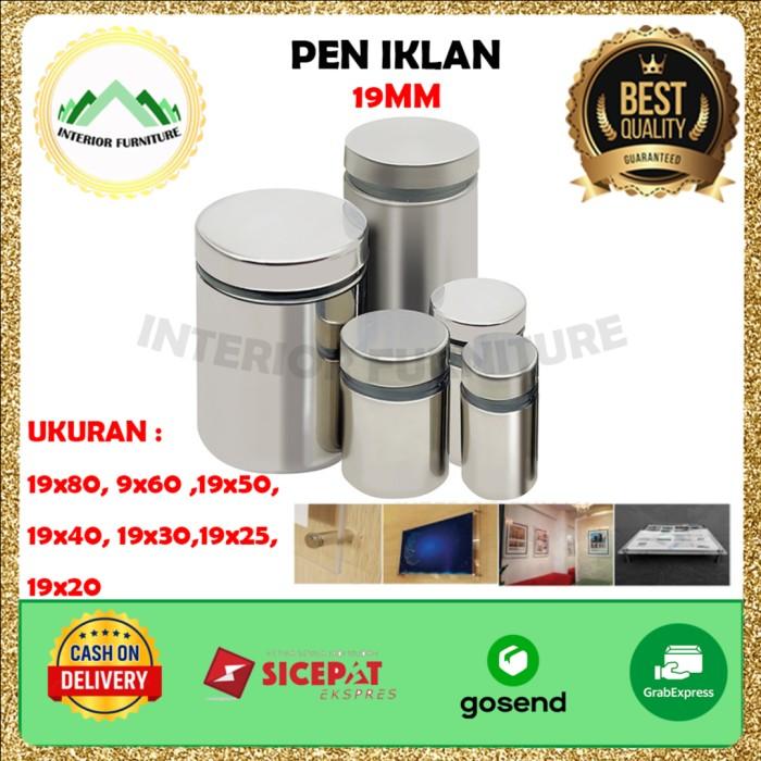 PEN IKLAN Stainless 19 mm Baut Akrilik / Baut Kaca / Sign Board - Shop ...