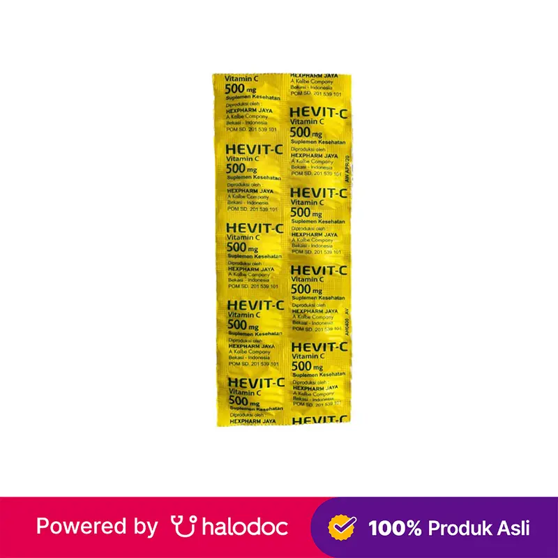 Hevit-C Vitamin C 500 mg 10 Tablet - Shop | Tokopedia