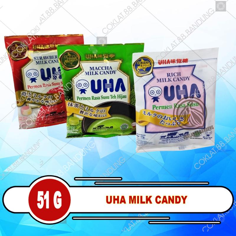 UHA Milk Candy Permen Susu Jepang – Rasa Milk 51g, Strawberr - Shop ...