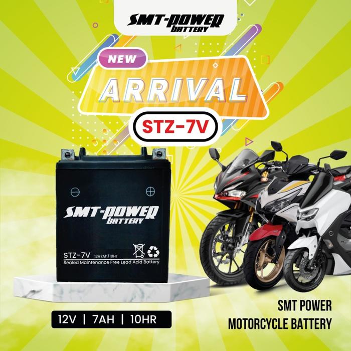 Jual AKI MOTOR HONDA TIGER SMTPOWER 12V 7AH STZ7V ACCU KERING MF - Kota ...