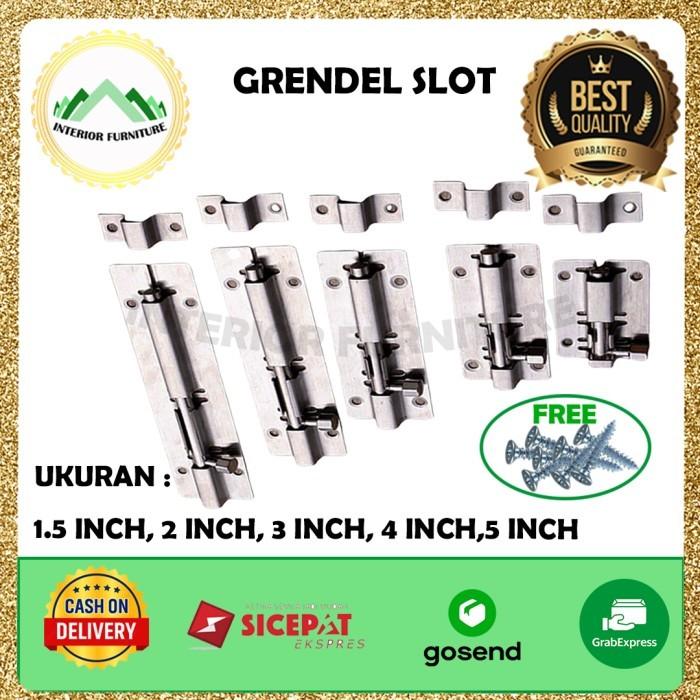 Promo Grendel Pintu 2 inc - 5 inc Slot Selot Jendela Kunci Kamar ...