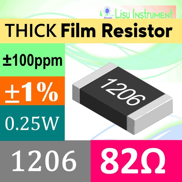 Jual 82Ω 1206 3216(mm) ±1% THICK Film SMD Resistor 250mW 82R - Kota ...