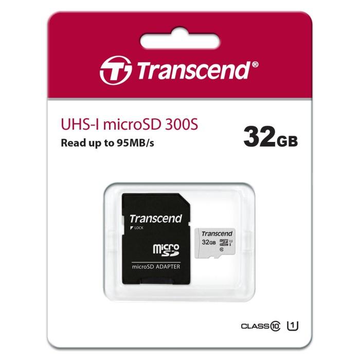 Transcend microSD 300S-A with SD Card Adapter - 256GB - Shop | Tokopedia