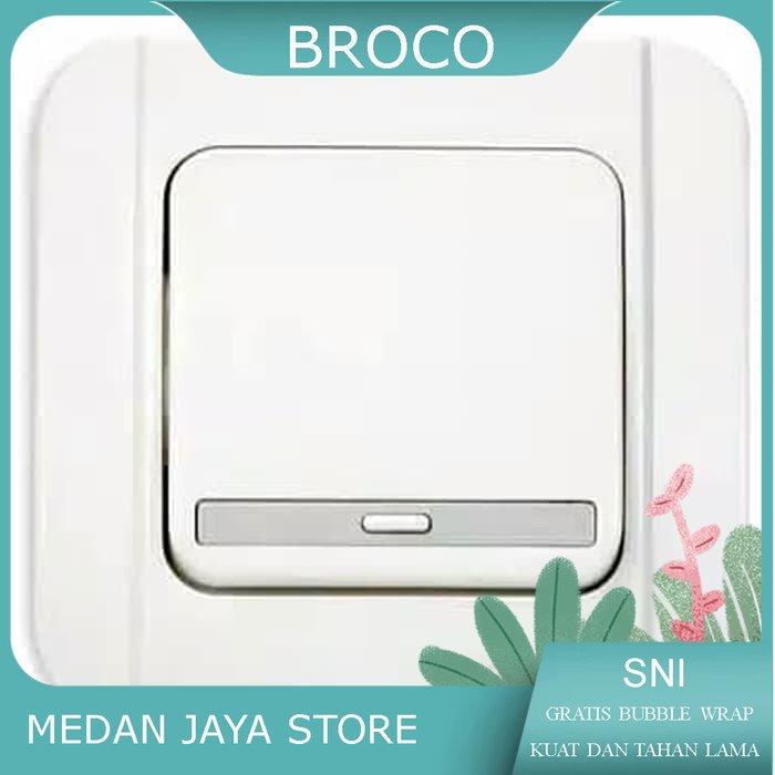 Saklar Broco Single Inbow Broco G161 IB Engkel Galleo Warna Putih ...