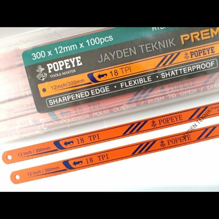 Refil mata gergaji besi 12 inc / mata pisau gergaji besi 18 TPI popeye ...
