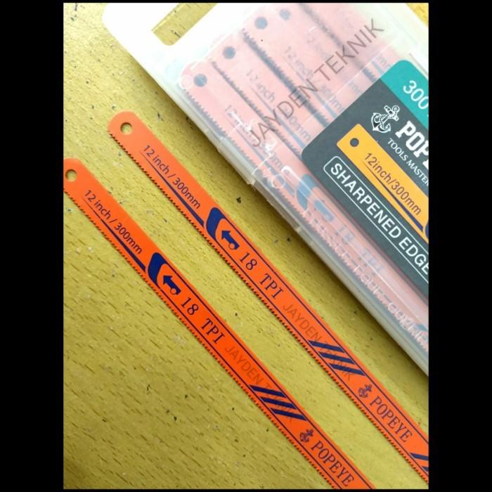 Refil mata gergaji besi 12 inc / mata pisau gergaji besi 18 TPI popeye ...