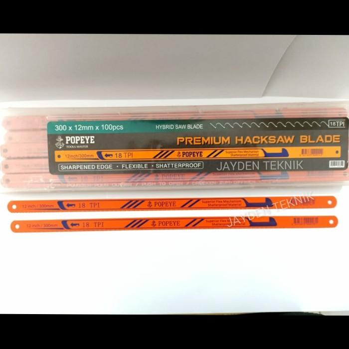 Refil mata gergaji besi 12 inc / mata pisau gergaji besi 18 TPI popeye ...