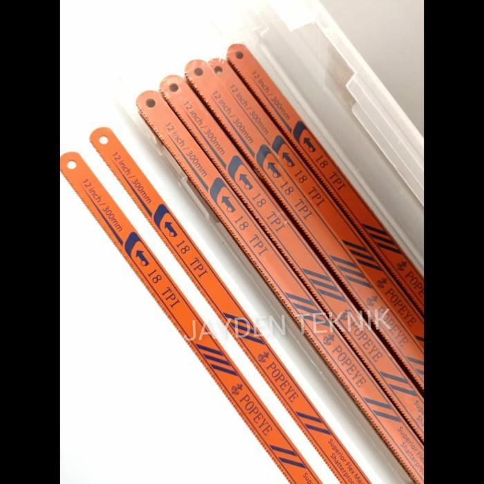 Refil mata gergaji besi 12 inc / mata pisau gergaji besi 18 TPI popeye ...