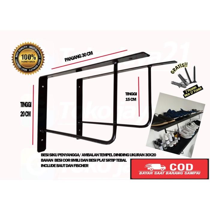 Rak besi siku penyangga rak dinding 30X20 (',') - Shop | Tokopedia