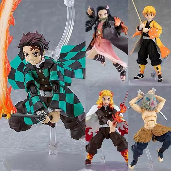 Jual 14Cm Figma # 498-DX Kimetsu No Yeyang Figur Anime Tanjiro Kamado ...