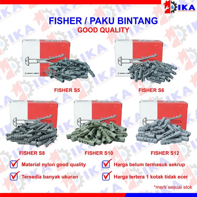 Fisher Fiser S12 isi 25 pcs Visher Pisher Ramset Nylon Plastik - Shop ...