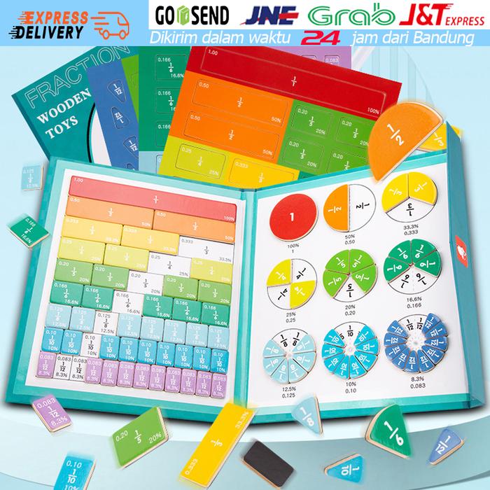 Promo Mainan Edukasi Berhitung Fraction Board Alat Peraga Pecahan ...