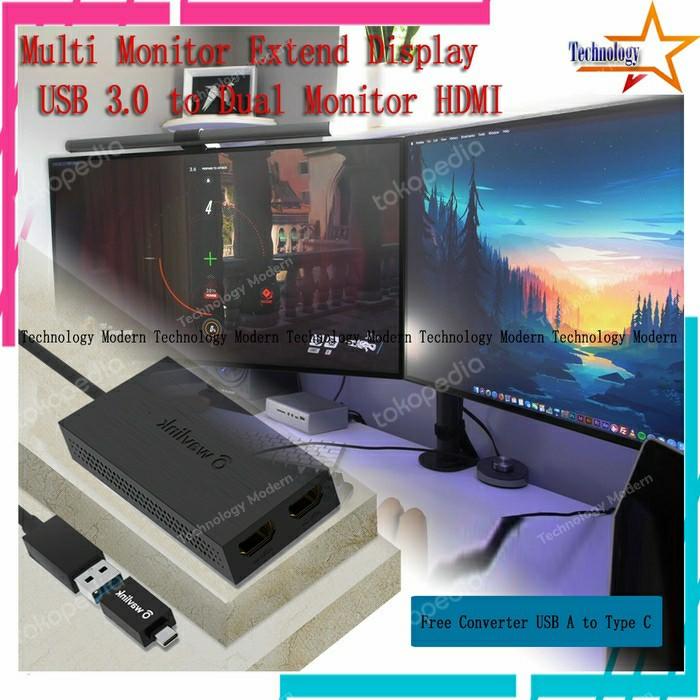 Jual Multi Monitor Dual HDMI Extend Display Multiviewer Up 8 Monitor 4 ...