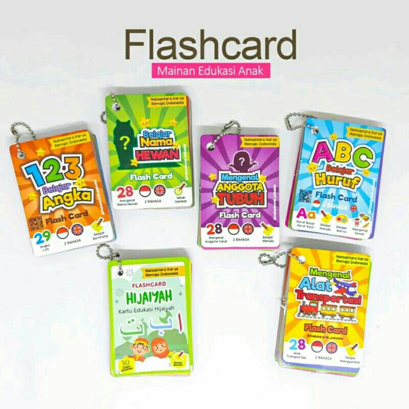 FLASHCARD / FLASH CARD ANAK MAINAN EDUKASI ANAK KARTU PINTAR - Shop ...