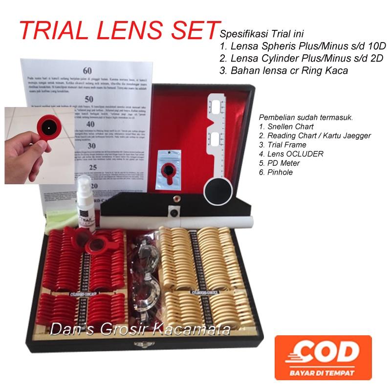 Trial Lens Set Alat Priksa Mata Simple Mudah Di Bawa Snellen Chart ...
