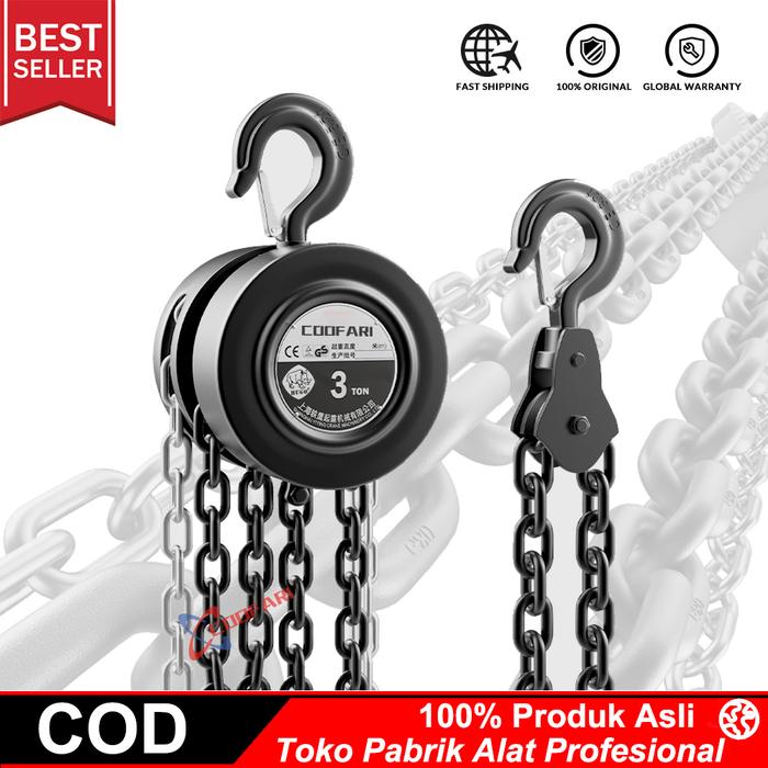 Promo Chain Block Chain Host Katrol Kerekan Manual 1T X 6m 2T X 3m - B ...
