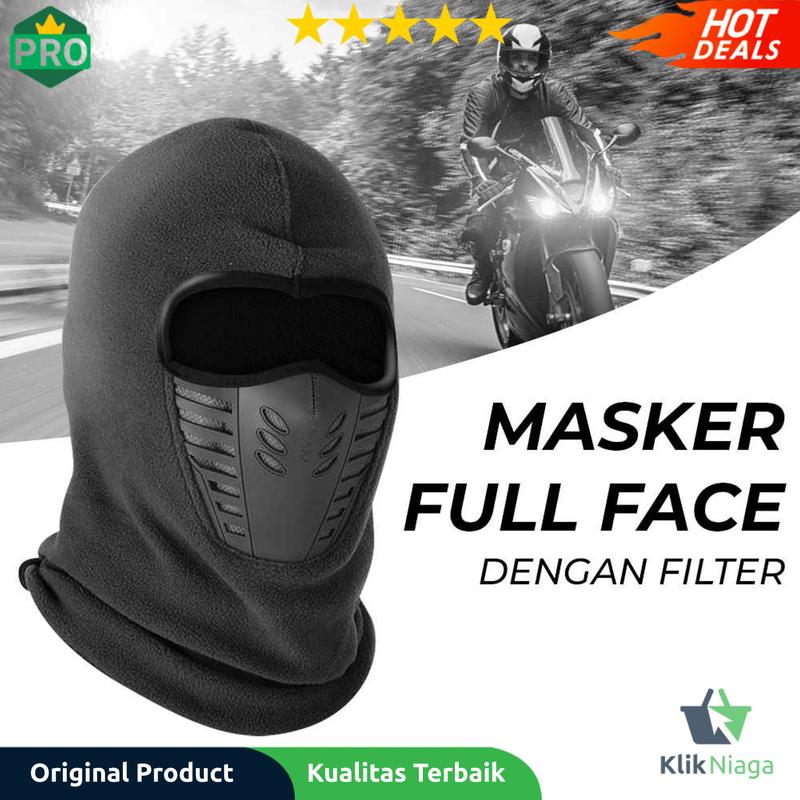 Masker Motor Full Face dengan Filter - CISE Klik Niaga - Shop | Tokopedia