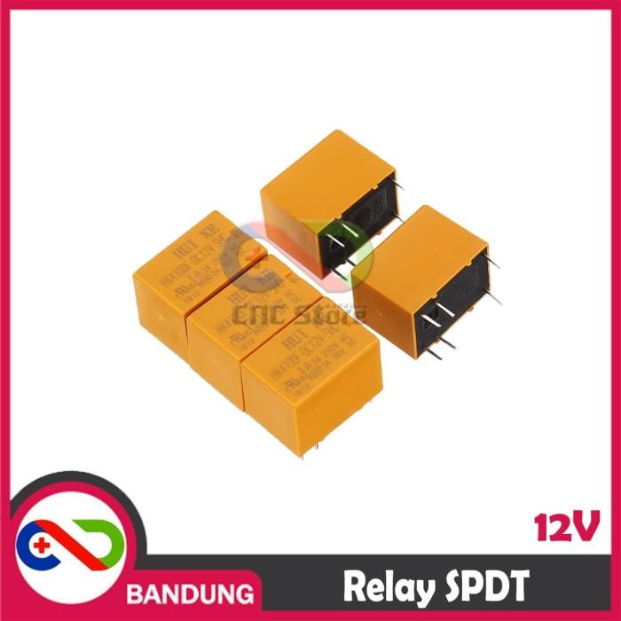 RELAY SPDT 1 CHANNEL 12V HK4100F-DC 250VAC 30VDC 3A - Shop | Tokopedia