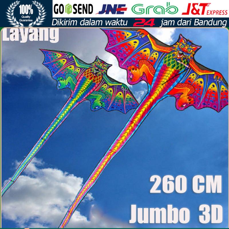 Layang-layang Naga Besar Layangan lipat ukuran 160 x 260 cm ekor - Shop ...