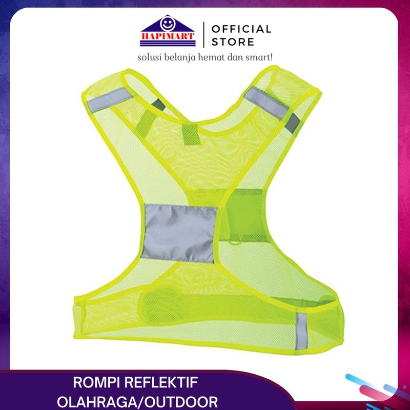 Rompi Reflektif Olahraga/Aktivitas Outdoor Unisex Visibilitas Tinggi ...